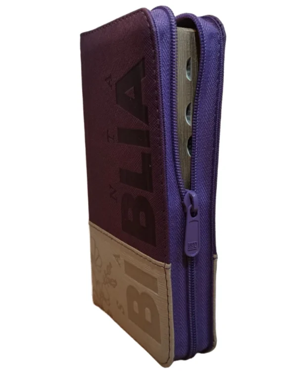 Biblia tipo chequera Reina Valera 1960, Senti Piel, Pequeña, Morado con ...