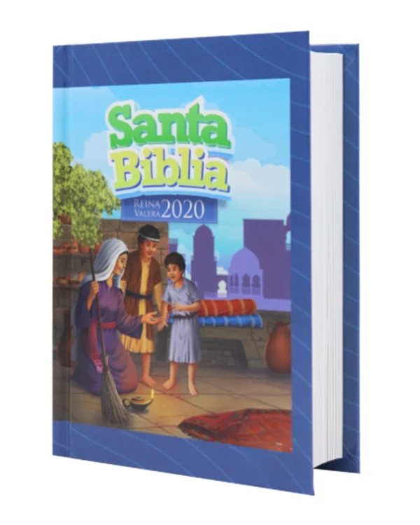 Biblia Reina Valera 2020 para Niños Azul | Letra Grande | Tapa Dura ...